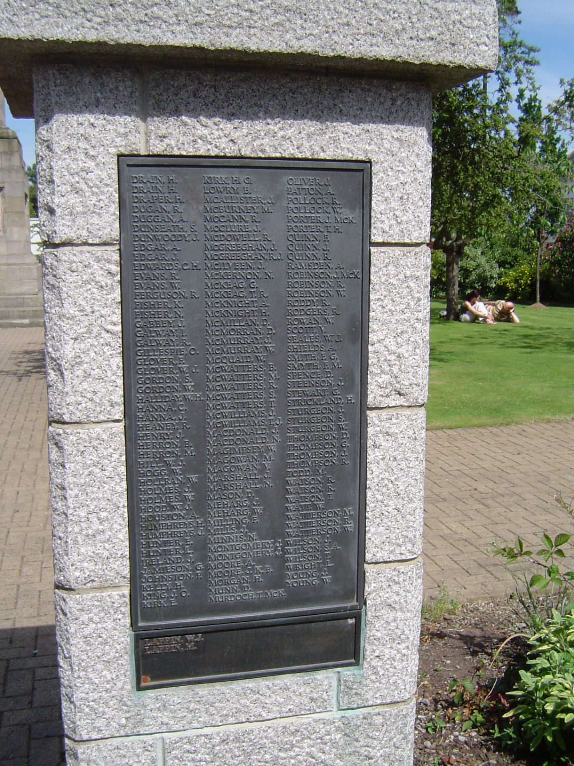 COMBER, Co. Down. – War Memorials in the north of Ireland