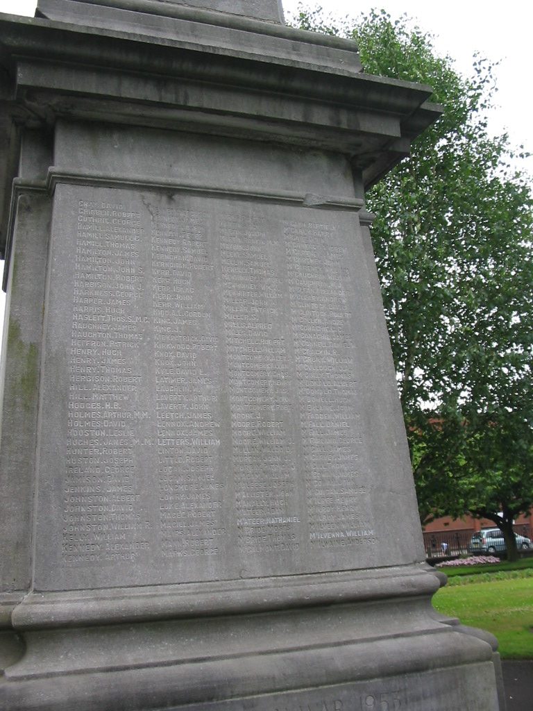 BALLYMENA Co. Antrim – War Memorials in the north of Ireland