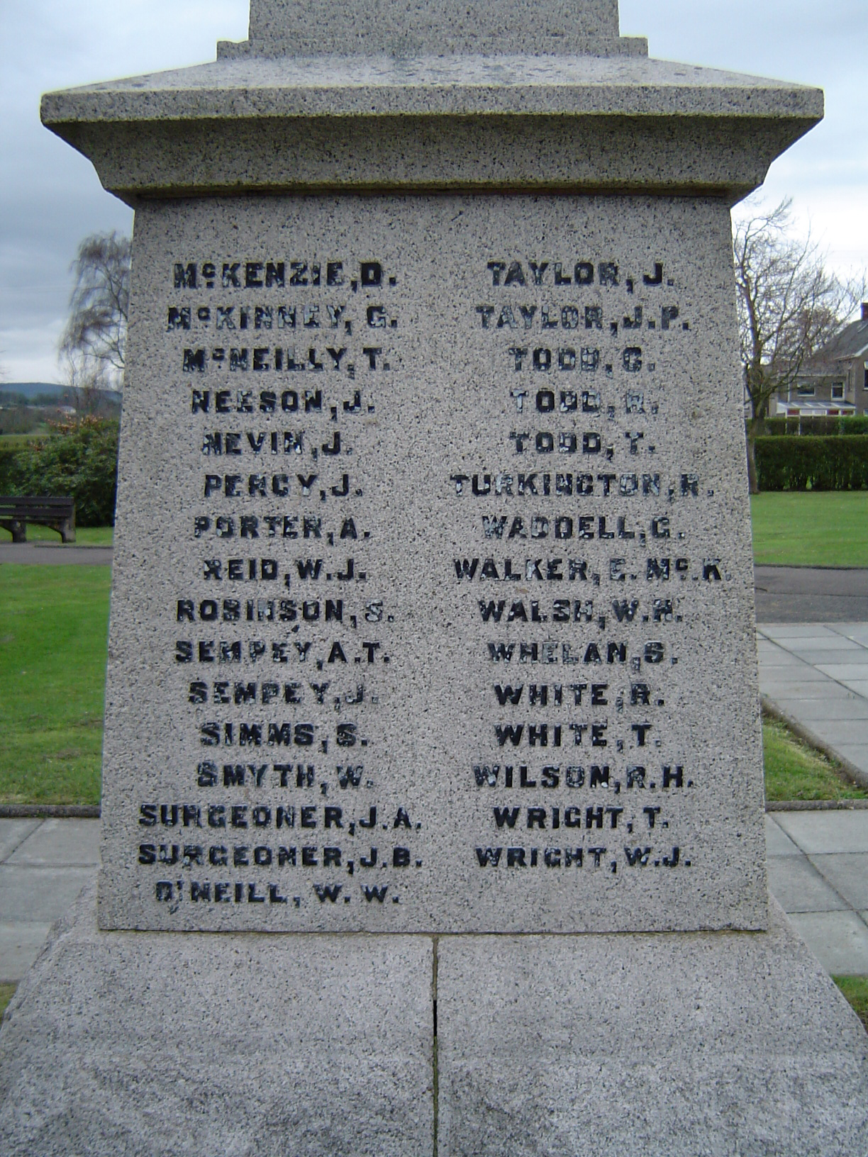 BALLYCLARE Co. Antrim – War Memorials in the north of Ireland