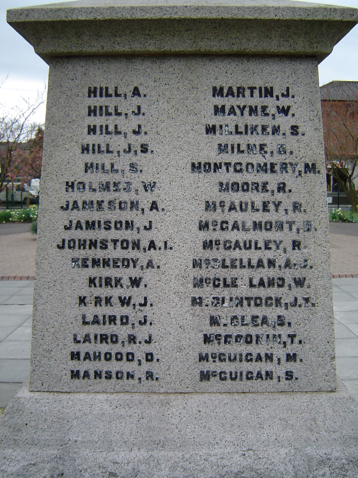 BALLYCLARE Co. Antrim – War Memorials in the north of Ireland